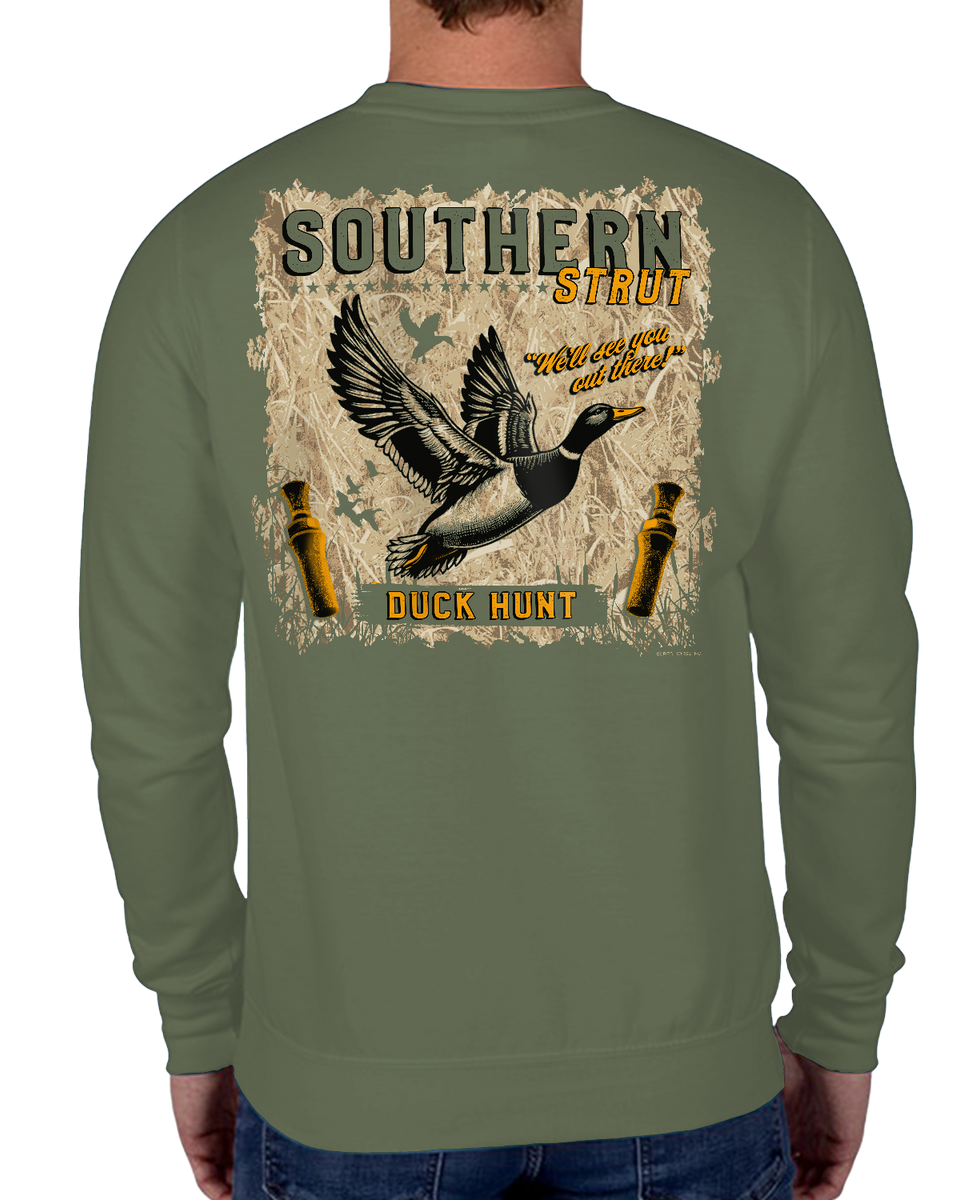 DUCK HUNT LABEL CREWNECK – "Cut 'Em!" Edition – Southern Strut Brand