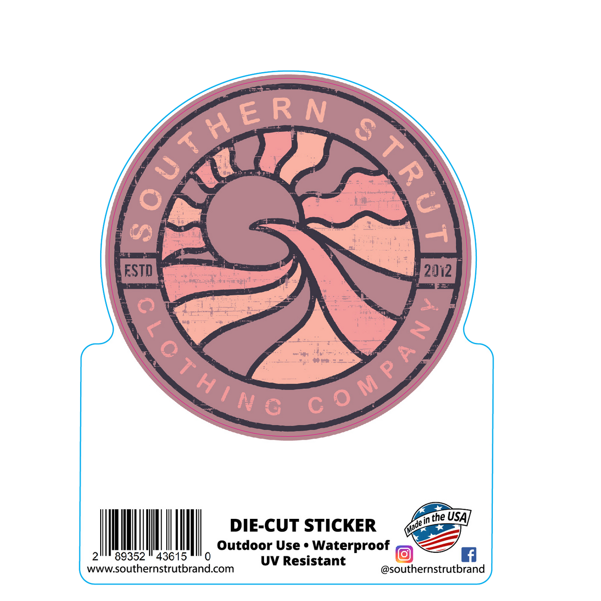 Circle Sun Sticker – Southern Strut Brand