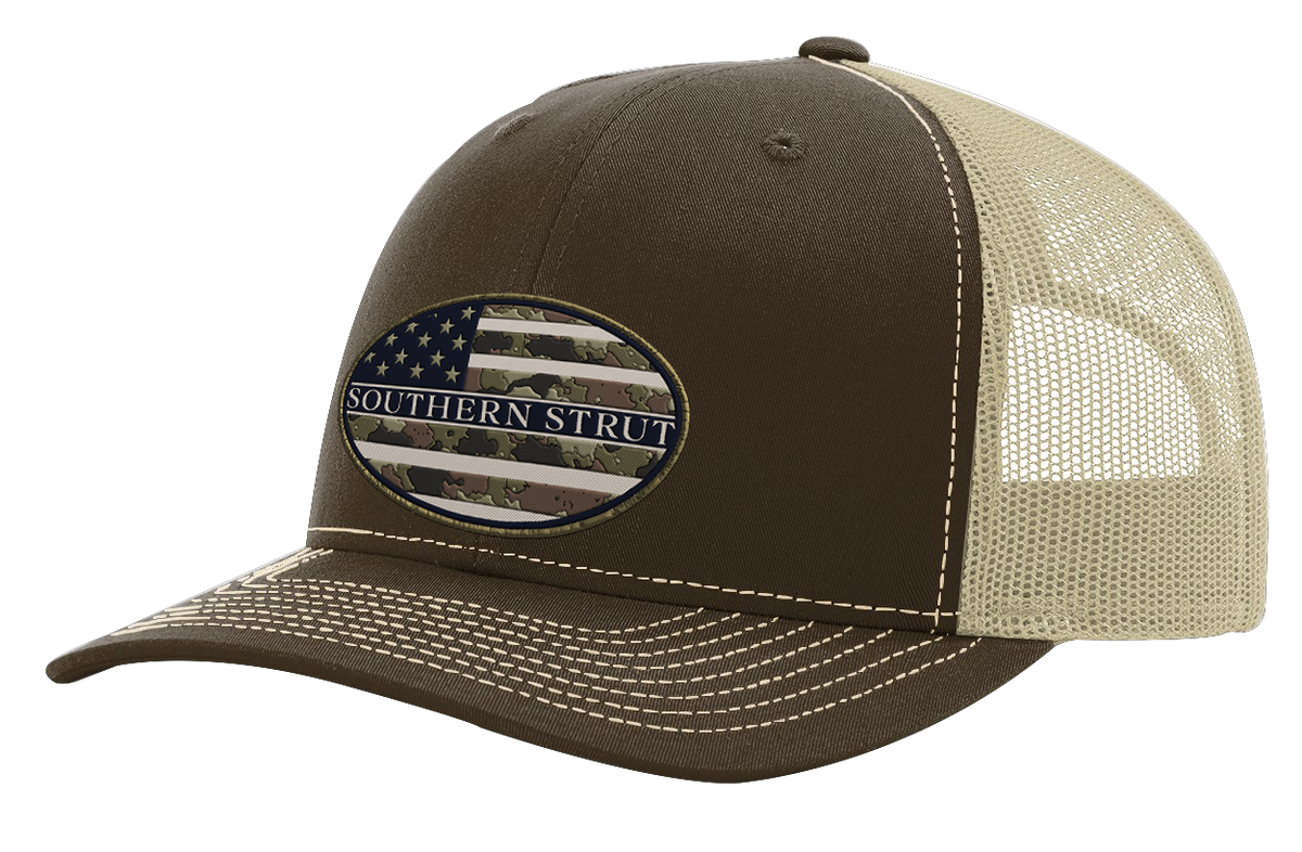 Camo Oval Patch Trucker Hat – Southern Strut Brand