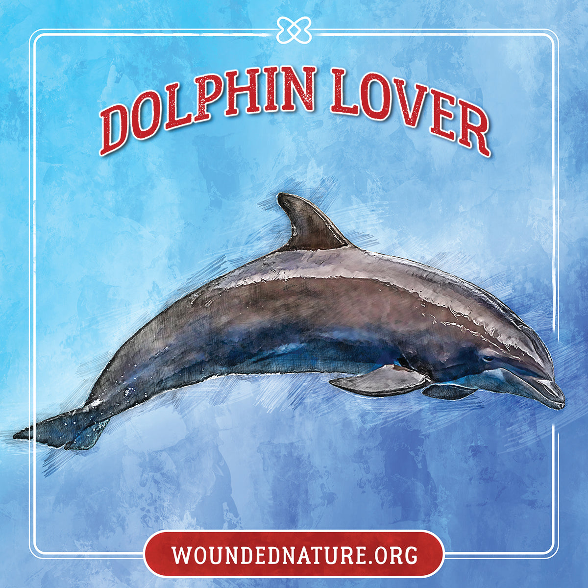 Wounded Nature Dolphin Sticker – Southern Strut Brand