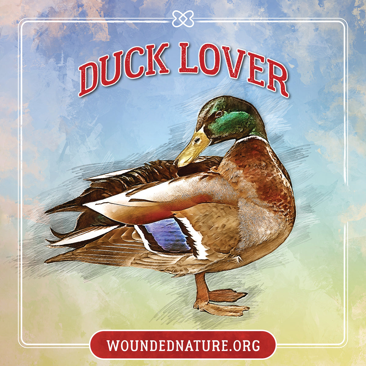 Wounded Nature Duck Sticker – Southern Strut Brand