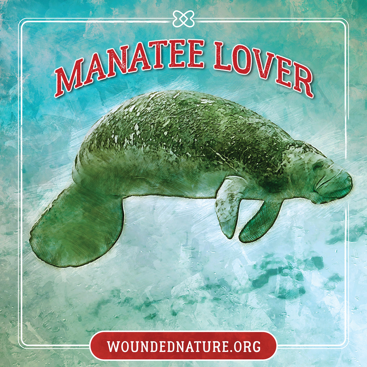 Wounded Nature Manatee Sticker – Southern Strut Brand