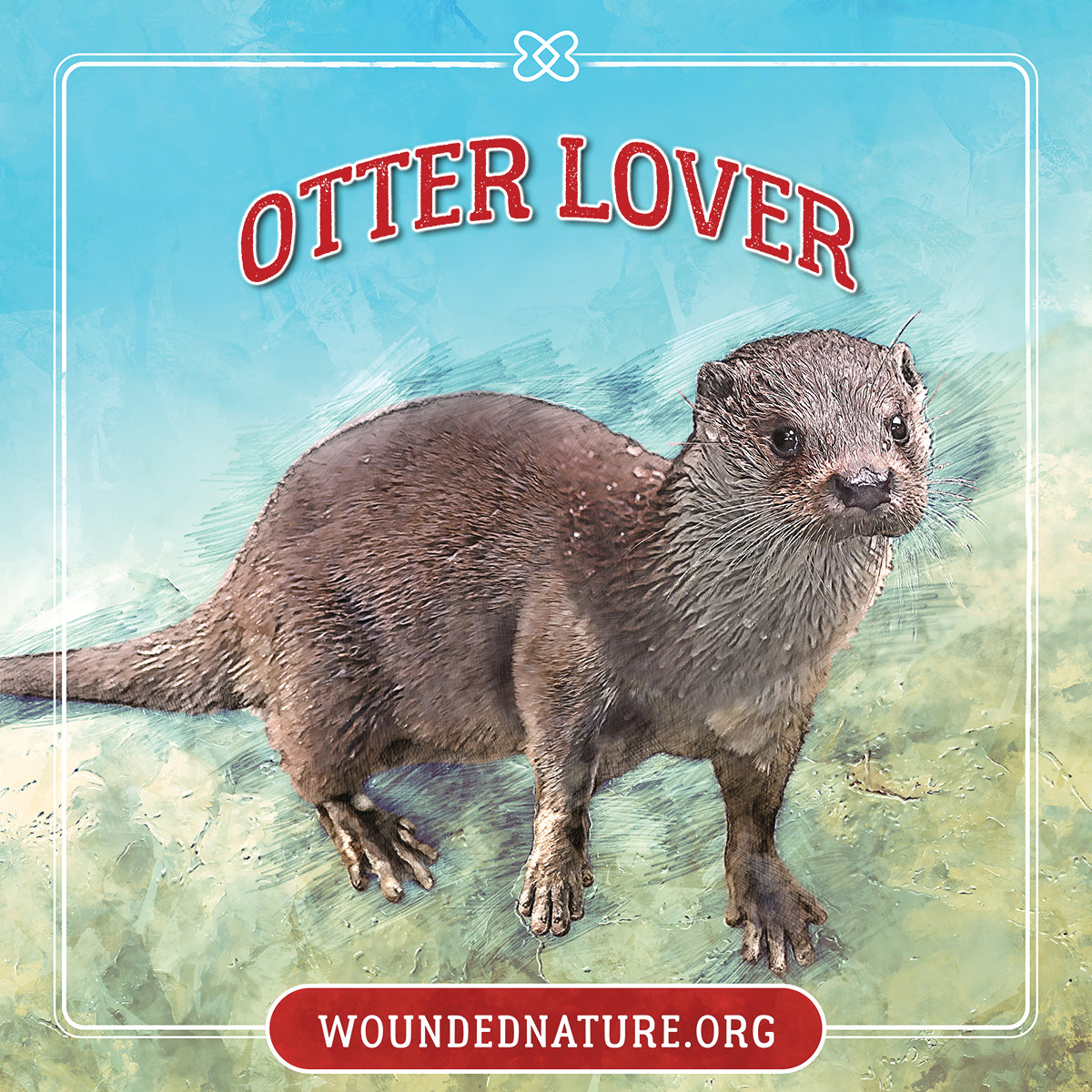Wounded Nature Otter Sticker – Southern Strut Brand